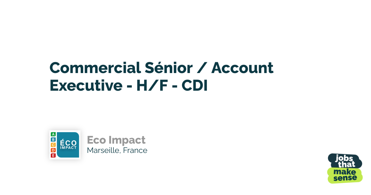 Commercial Sénior Account Executive H F Cdi Marseille Eco