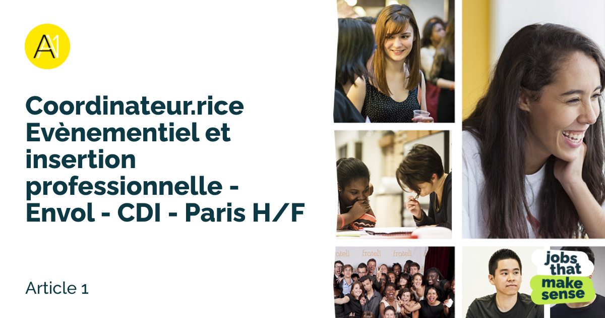 Coordinateur.rice Evènementiel et insertion professionnelle - Envol ...