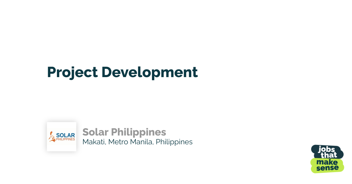 Project Development - Makati - Solar Philippines - 28/02/2025 - Jobs ...