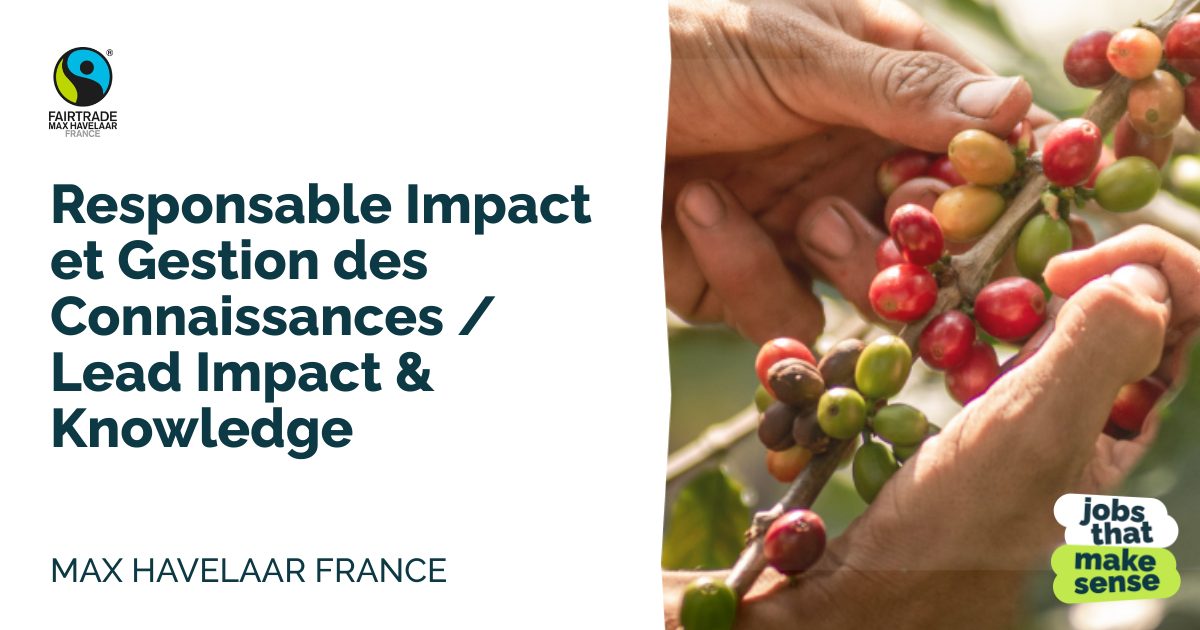 Responsable Impact et Gestion des Connaissances / Lead Impact ...