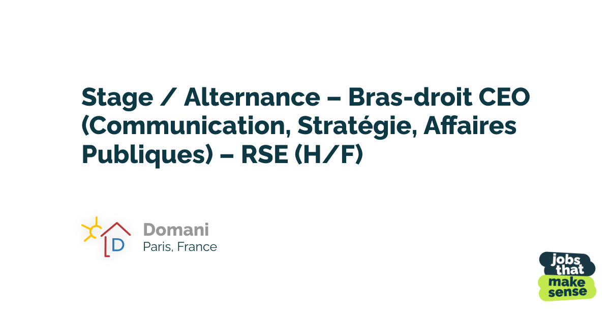 Internship / Apprenticeship – CEO Right-Hand Man (Communication ...