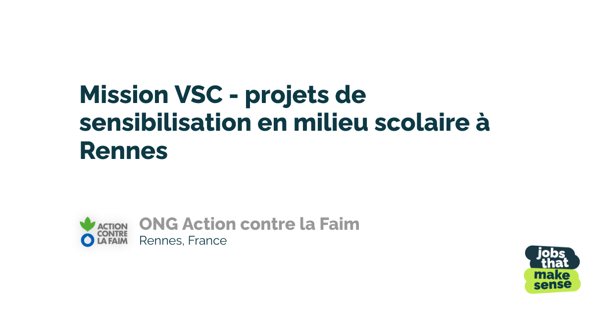 Mission VSC - projets de sensibilisation en milieu scolaire à Rennes ...