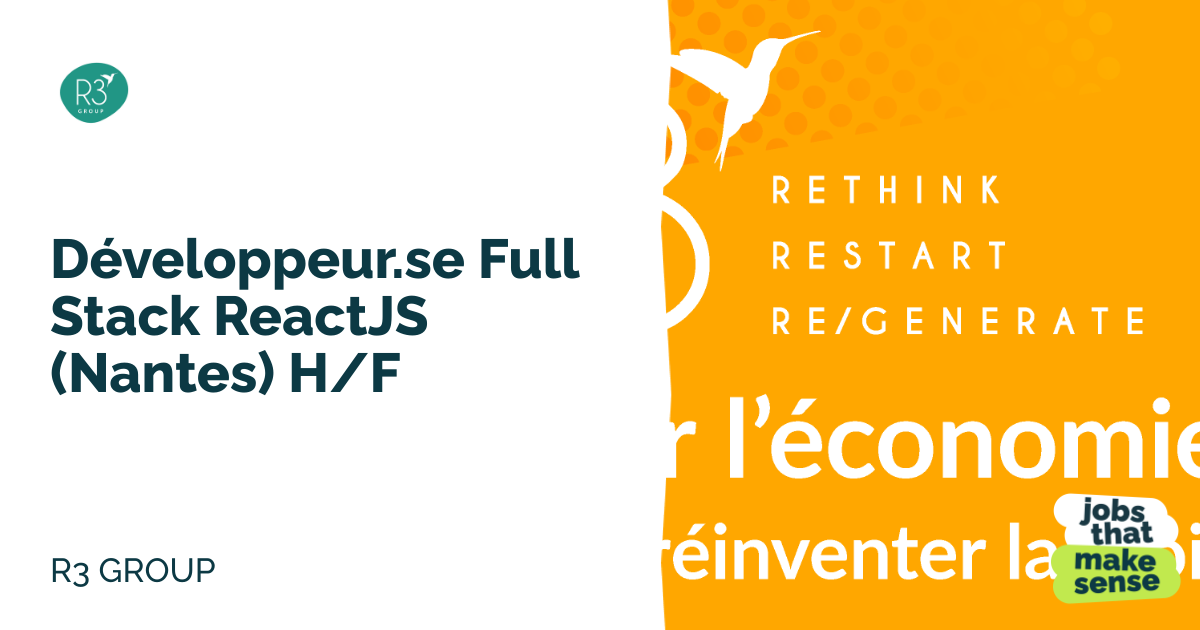 Confirmed Full Stack Reactjs Developer Nantes M F Nantes R3 Group 25 02 2024 Jobs That