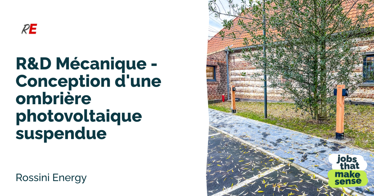 R&D Mechanics - Design of a suspended photovoltaic shade - Hellemmes-Lille, Lille - Rossini ...