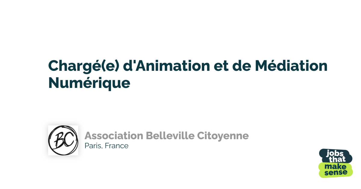 Civic Service // Digital Animation and Mediation Officer - Paris ...