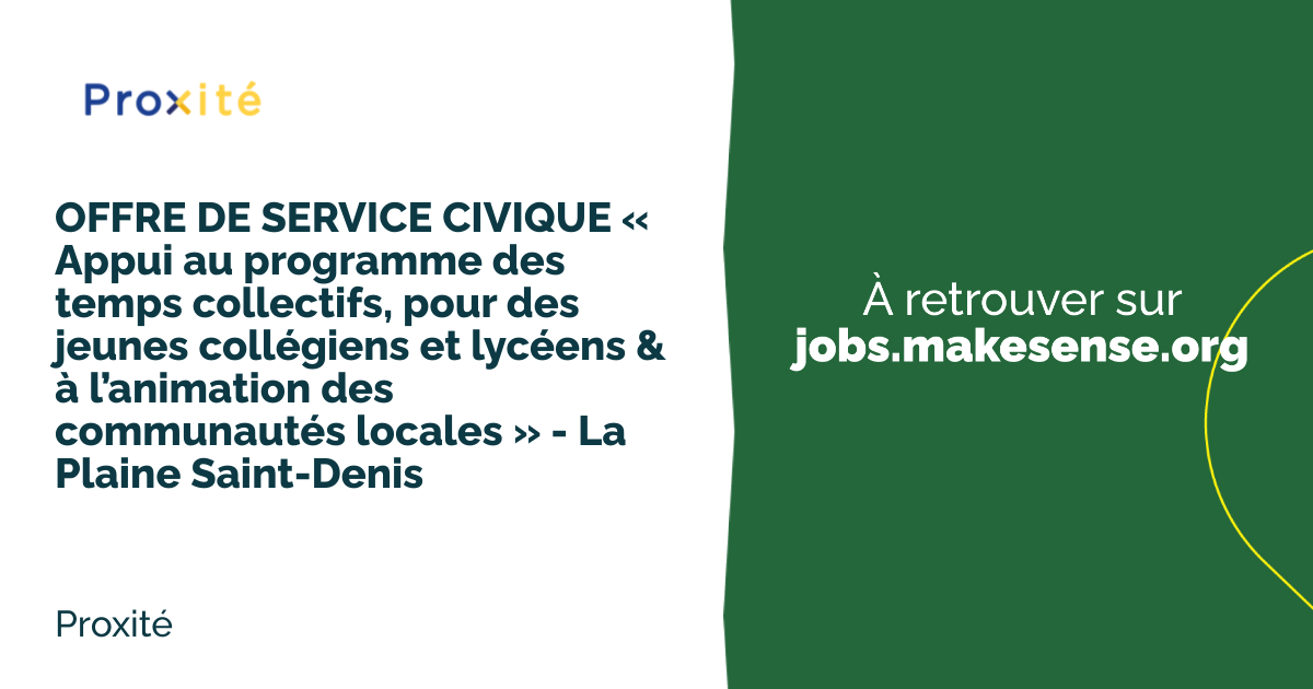 CIVIC SERVICE OFFER "Support for the program of collective times, for ...