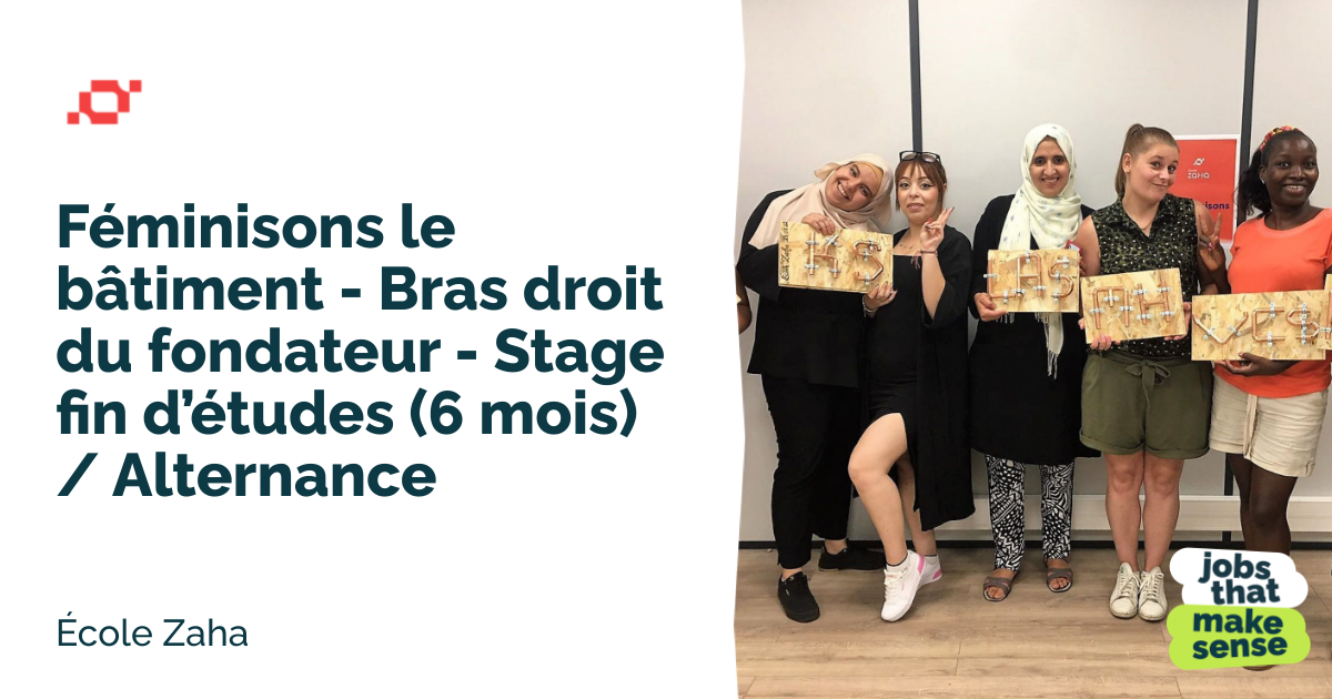 Let's feminize the building - Right arm of the founder - End-of-study ...