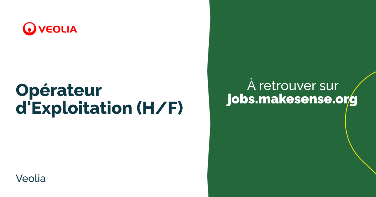 Operations Operator (M/F) - Arâches-la-Frasse - Veolia - 04/03/2025 ...