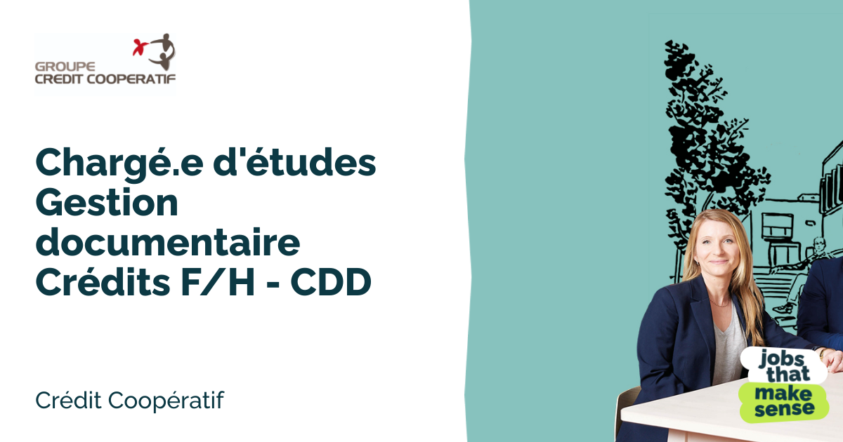 Chargé.e d'études Gestion documentaire Crédits F/H - CDD - Nanterre ...