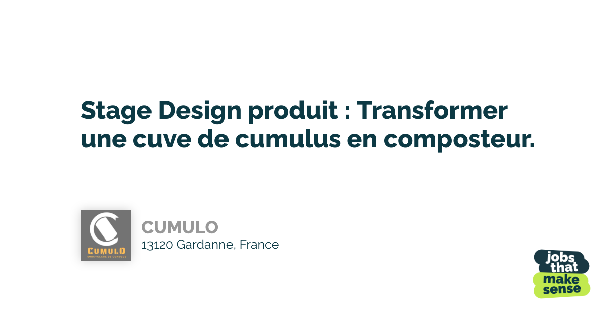 Stage Design produit : Que faire d'une cuve de cumulus ? - Gardanne ...