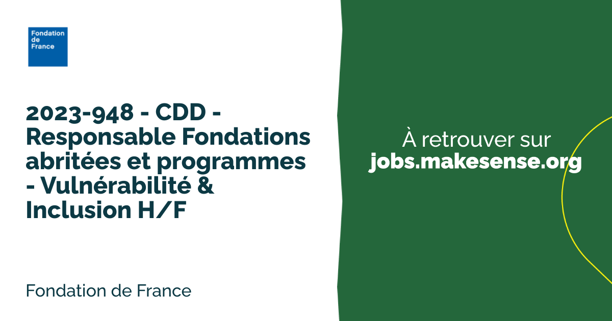 2023-948 - CDD - Head of Sheltered Foundations - Vulnerabilities ...